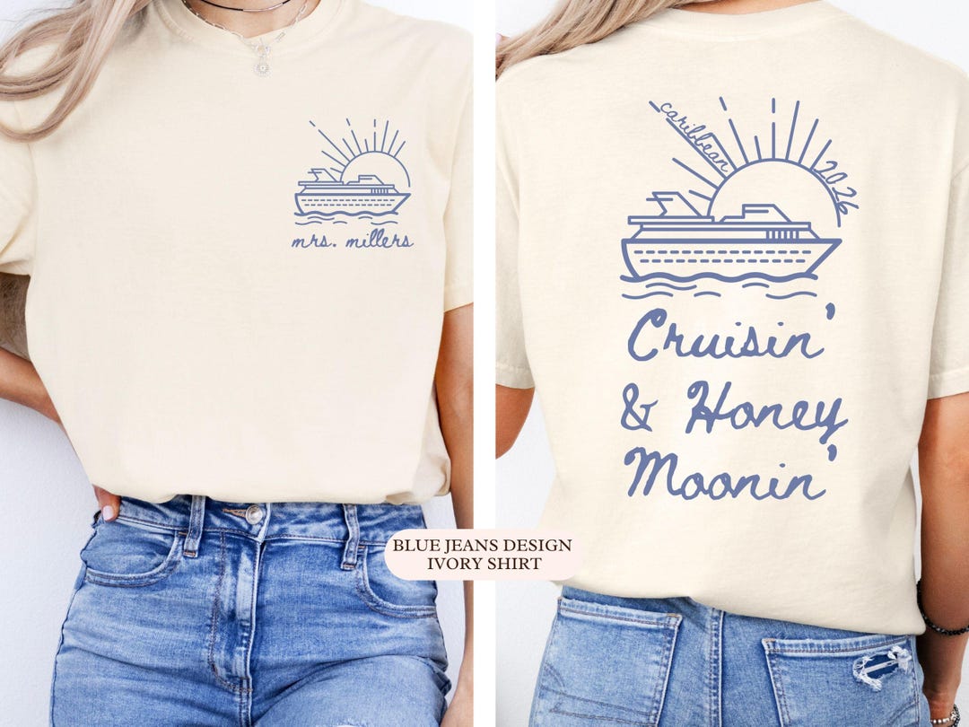 Custom Location Matching Honeymoon Cruise Couple Shirt, Wifey Hubby ...