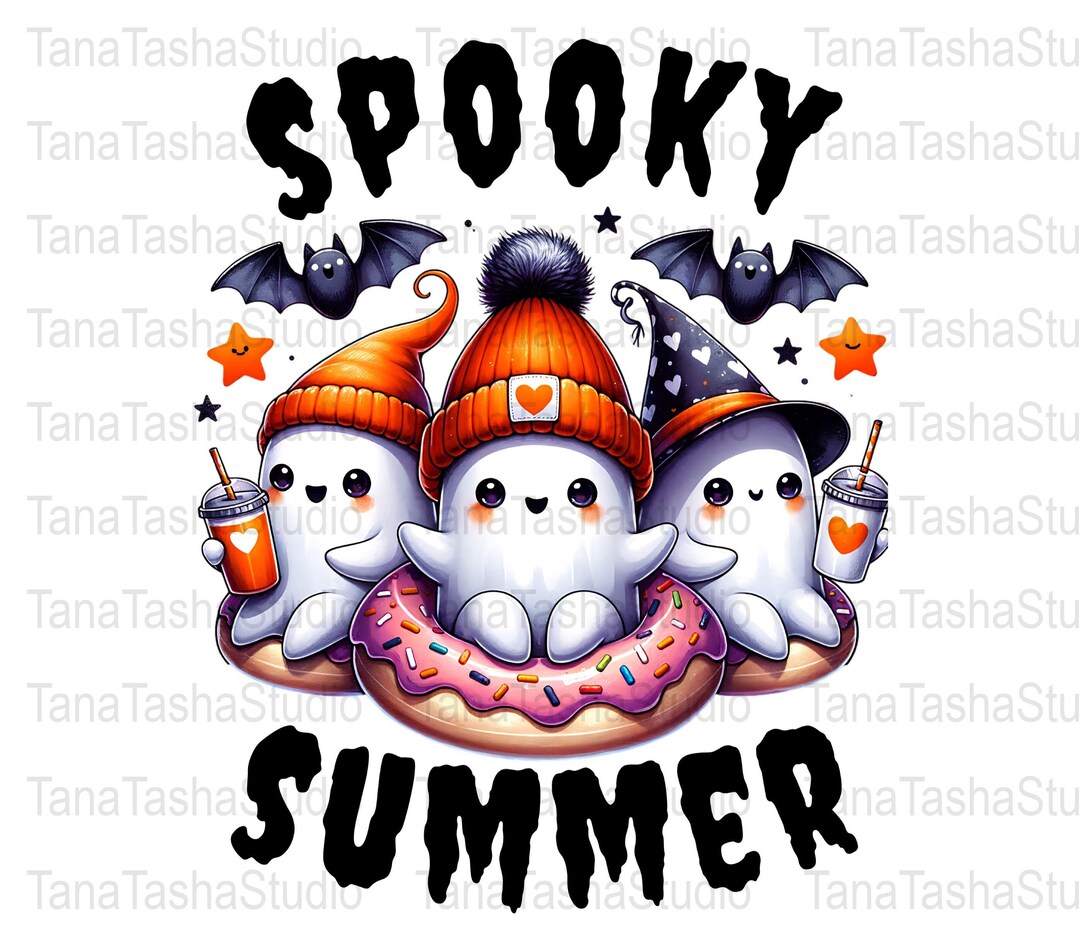 Cute Ghost Summerween Png, Halloween Png, Pumpkin Coffee Png, Bougie ...
