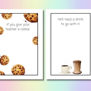 If You Give Your Teacher a Cookie Book Template | Teacher Appreciation ...