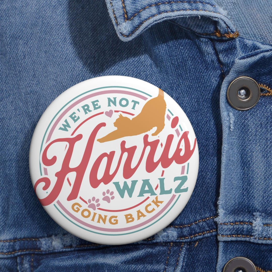 Kamala Harris Tim Walz Pin Buttons 2024, Presidential Election Buttons ...
