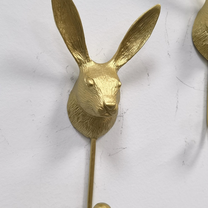 Gold Rabbit Coat Hook - Etsy