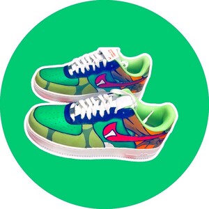 Teenage Mutant Ninja Turtles TMNT Hand Painted Nike Air Force 1 Low ...