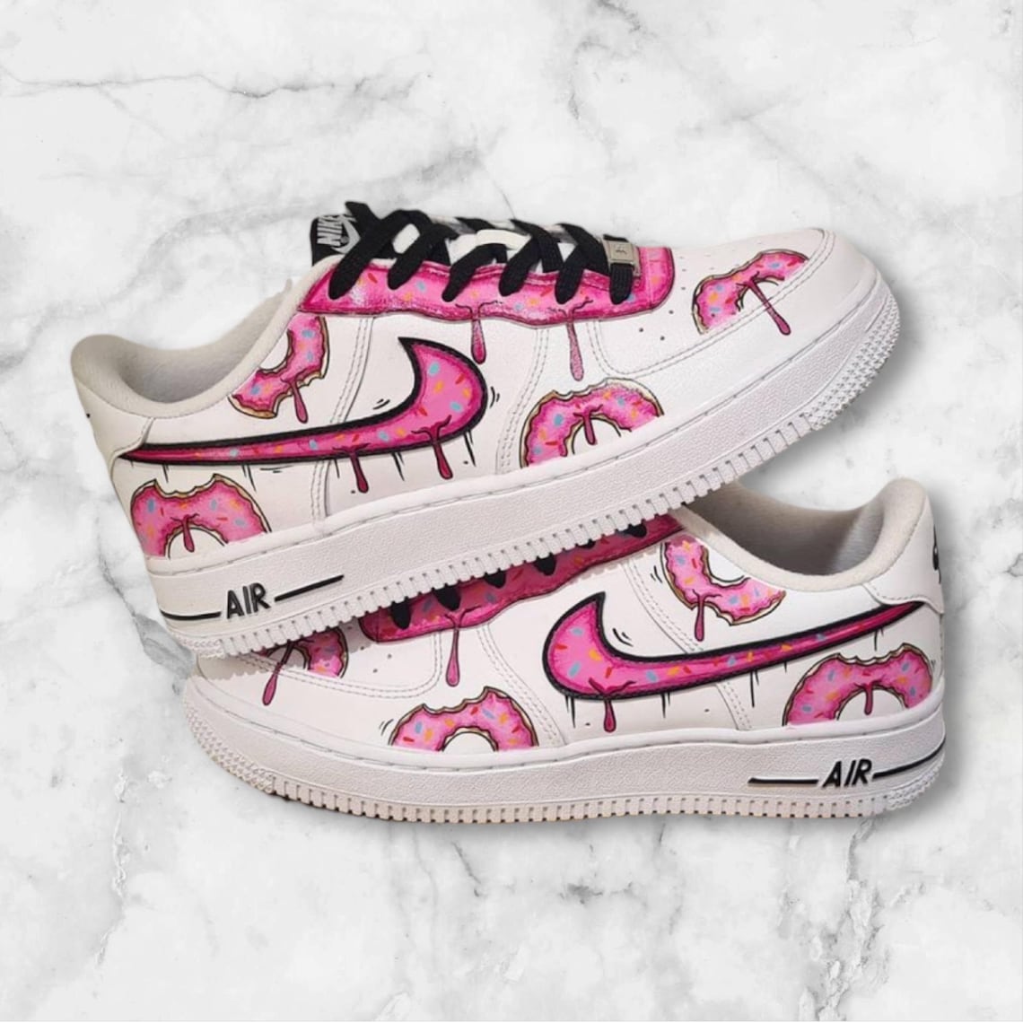 Hand Painted Nike Air Force 1 Low Dunks Donut Adults Children Cool ...