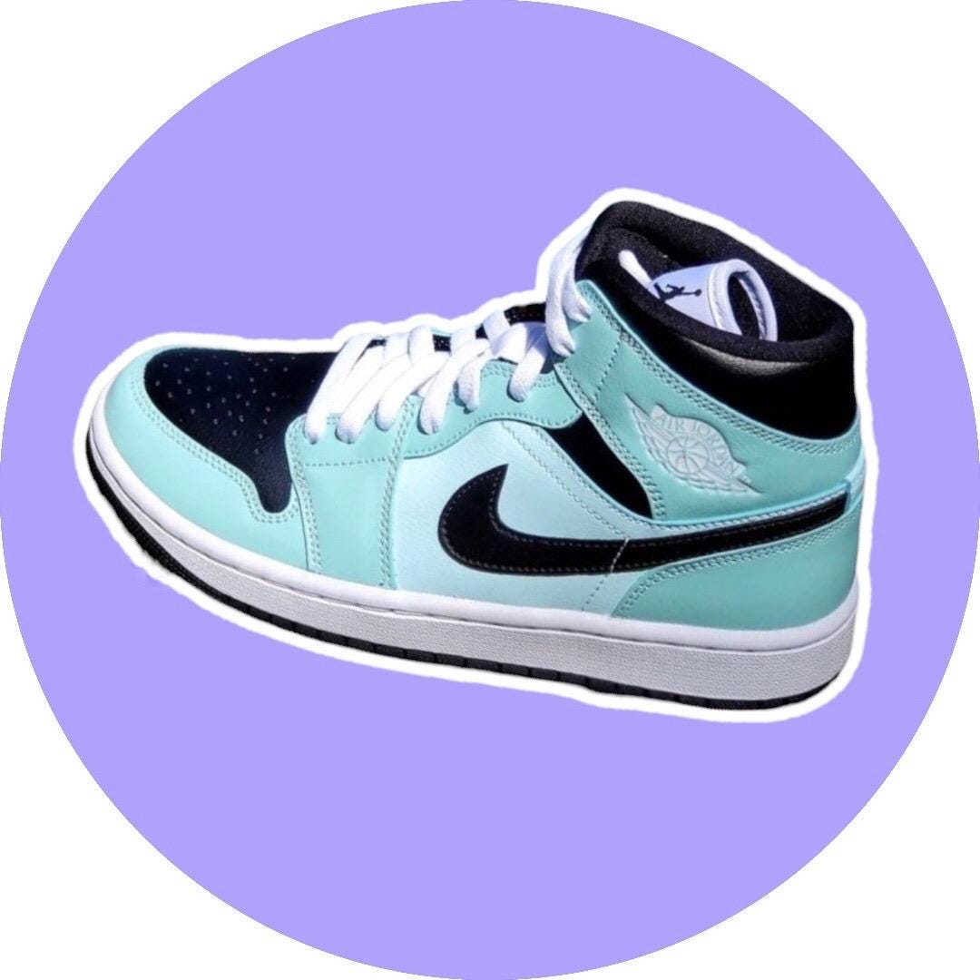 Custom Painted Nike Air Jordan 1 Mid | Hand-painted Jordan Sneakers ...