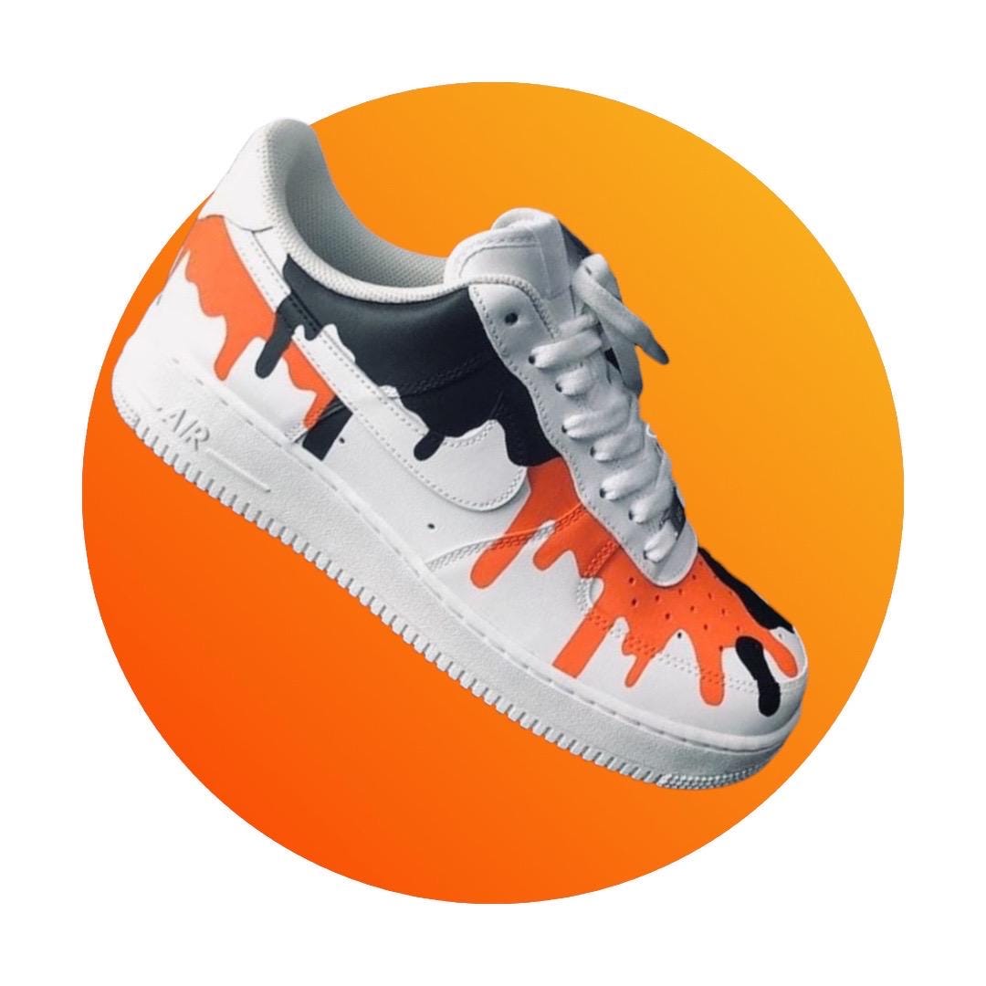 Nike AF1 School Shoes Hand Painted Kids Adults Children Nike Air Force ...