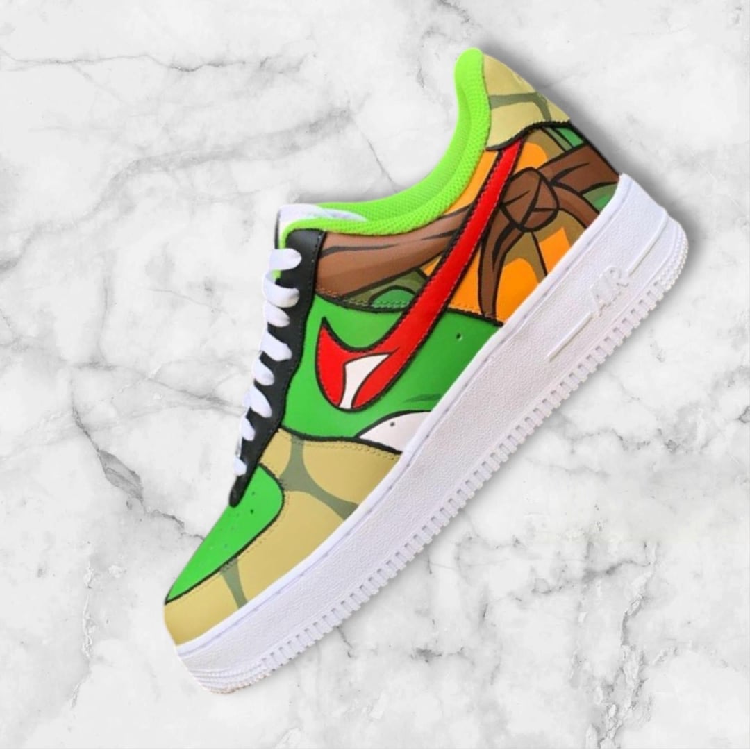 Hand Painted Nike Air Force 1 Low Dunks AF1 Ninja Turtle - Etsy