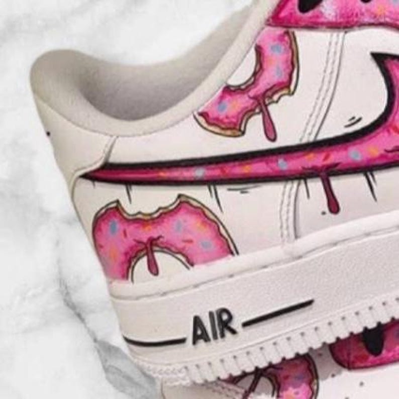 Hand Painted Nike Air Force 1 Low Dunks Donut Adults Children Cool ...