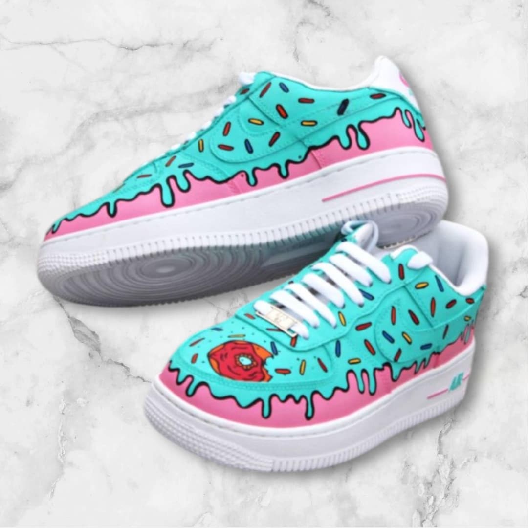 Hand Painted Nike Air Force 1 Low Dunks Adults and Children Ice Cream ...