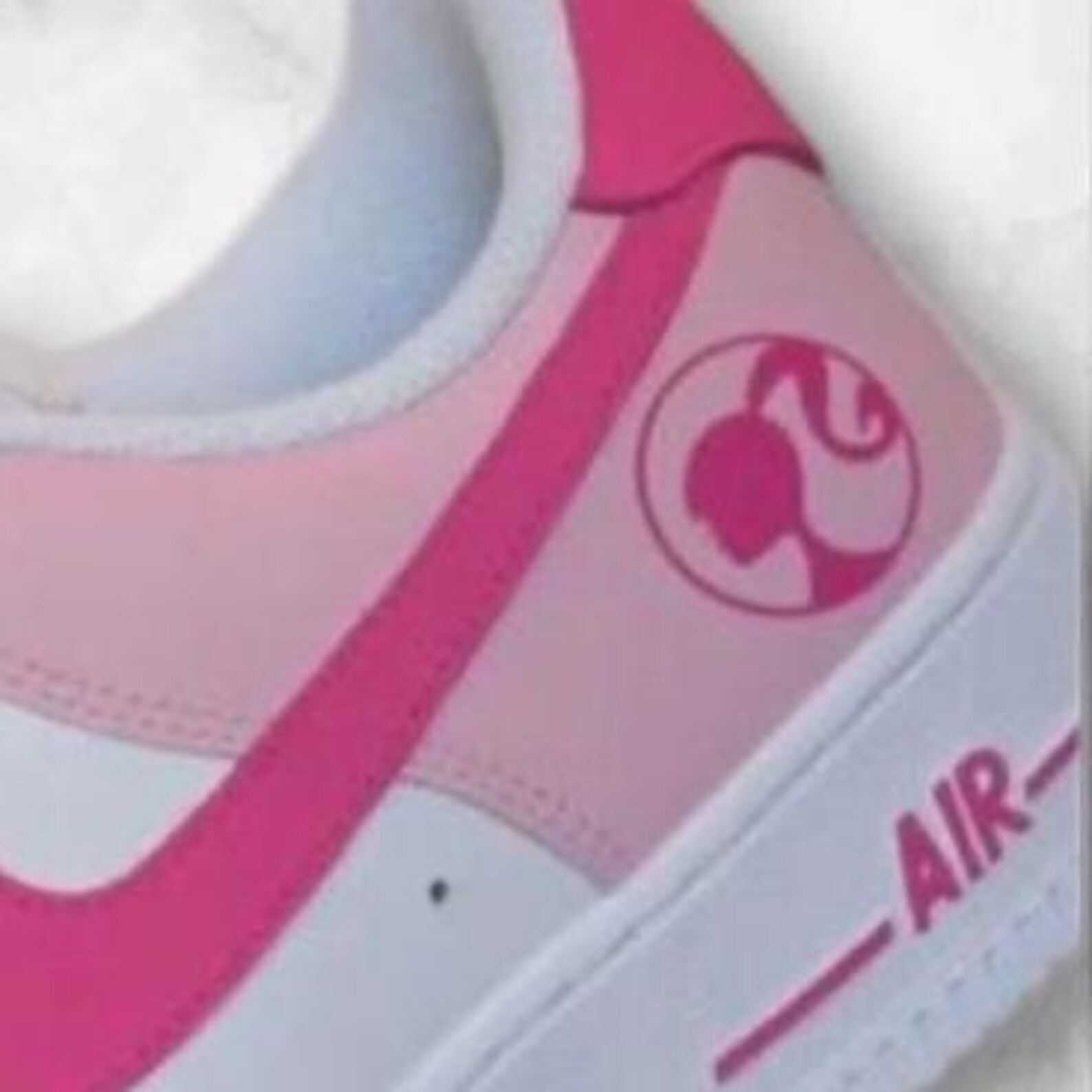 Hand Painted Nike Air Force 1 Low Dunks Cool New Trending Pink Barbie ...