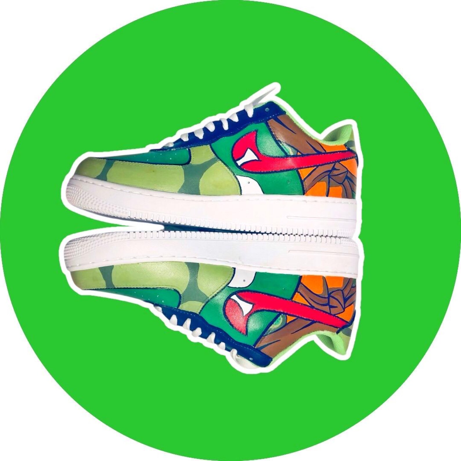 Teenage Mutant Ninja Turtles TMNT Hand Painted Nike Air Force 1 Low ...