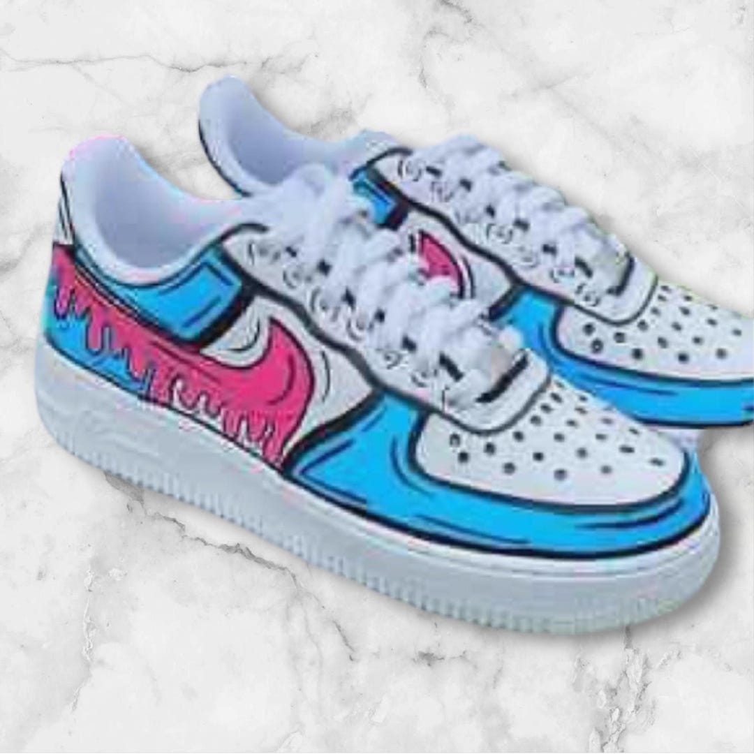 Hand Painted Nike Air Force 1 Low Dunks Cool New Trending Comic Book ...