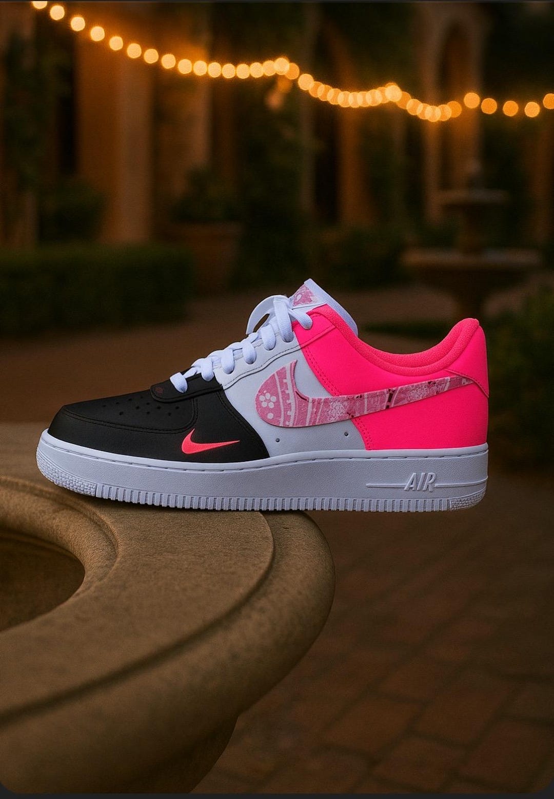 Custom Painted Nike Air Force One | Hand-painted Pink Air Force 1s ...
