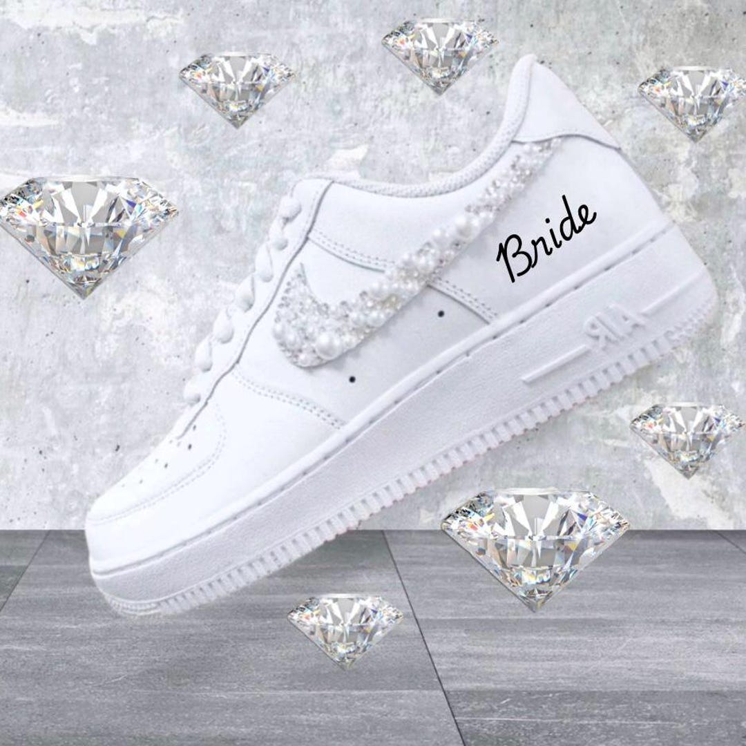 Wedding Custom Bridal Air Force One Pearl and Ribbon Kids Adults ...