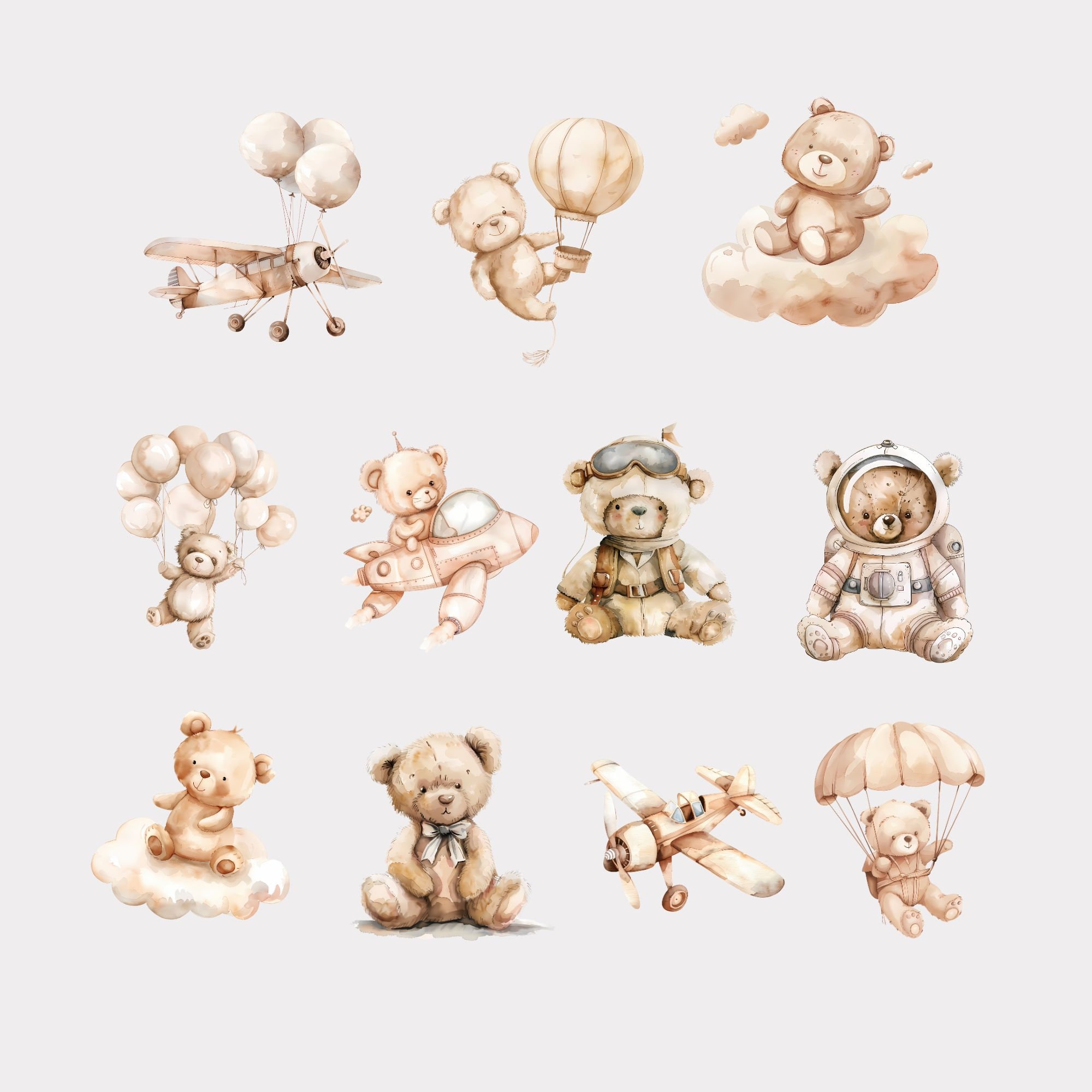 Flying Bear Clipart, Cute Teddy Bears Pngs. Learn More in Description ...