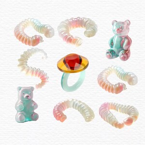 Gummy Worm Clipart and Ring Pop Clipart, Candy Clipart, Sweets Png ...