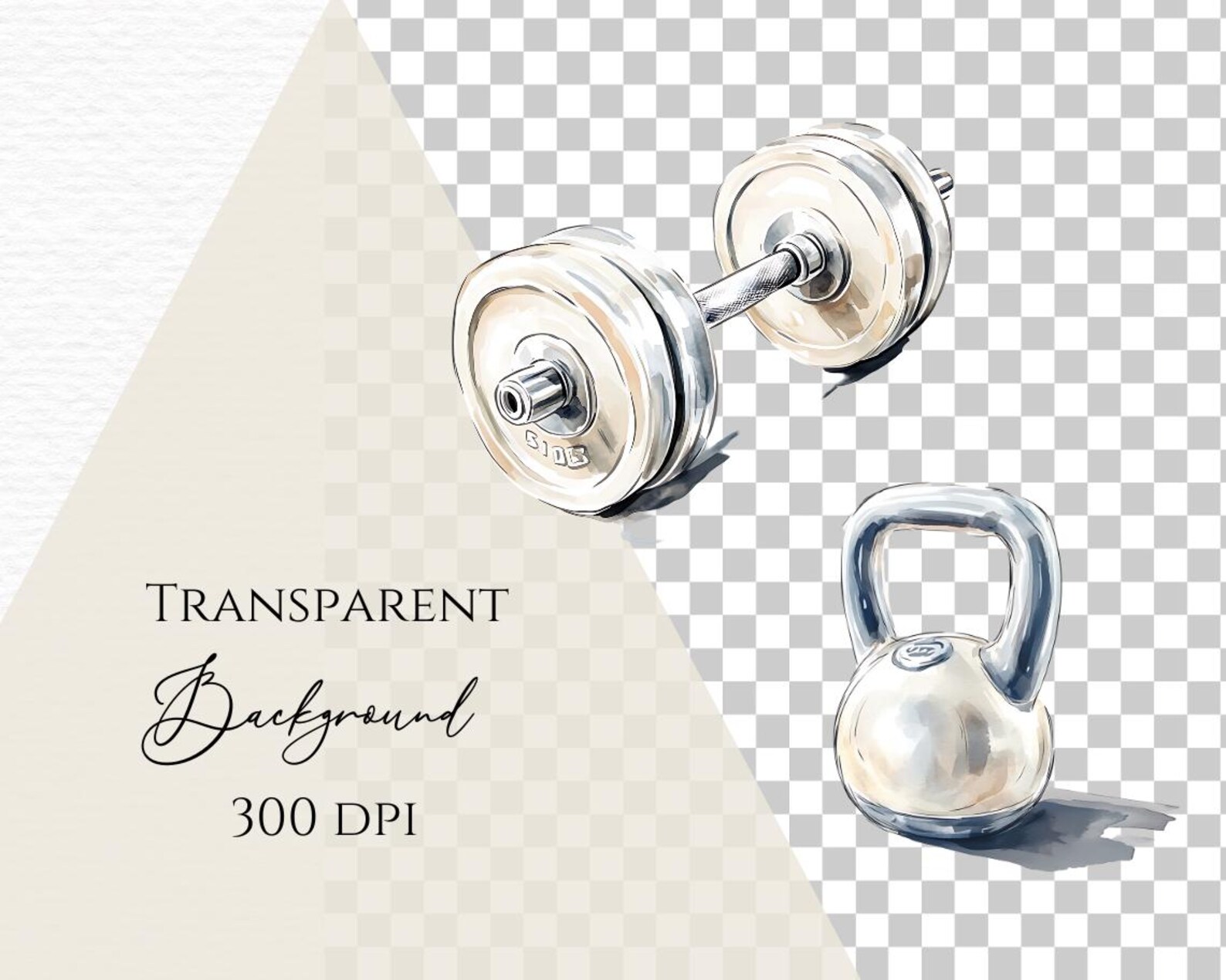 Watercolor Clipart, Gym Fitness, Equipment Gym, Workout Decals, Gym Png ...