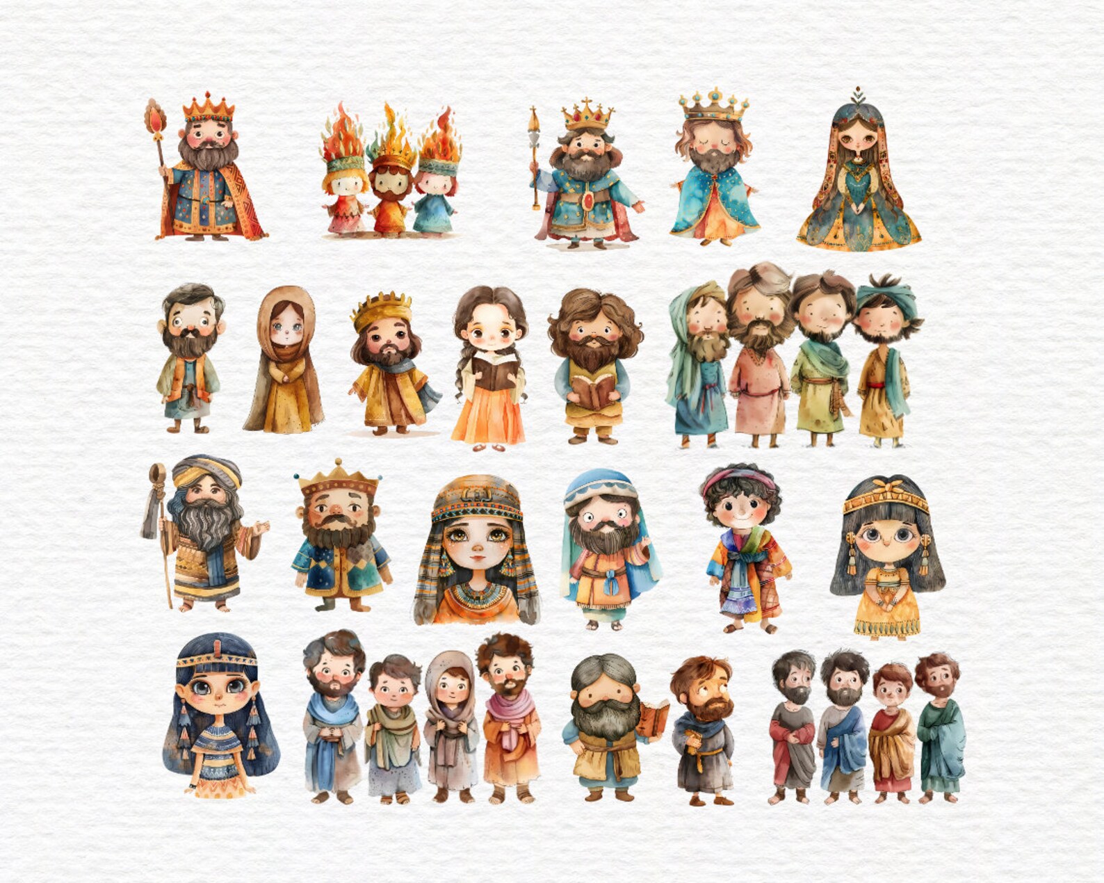 Biblical Characters Clipart, Bible Character, Christian Clipart, Sunday ...