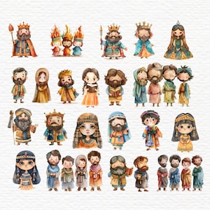 Biblical Characters Clipart, Bible Character, Christian Clipart, Sunday ...