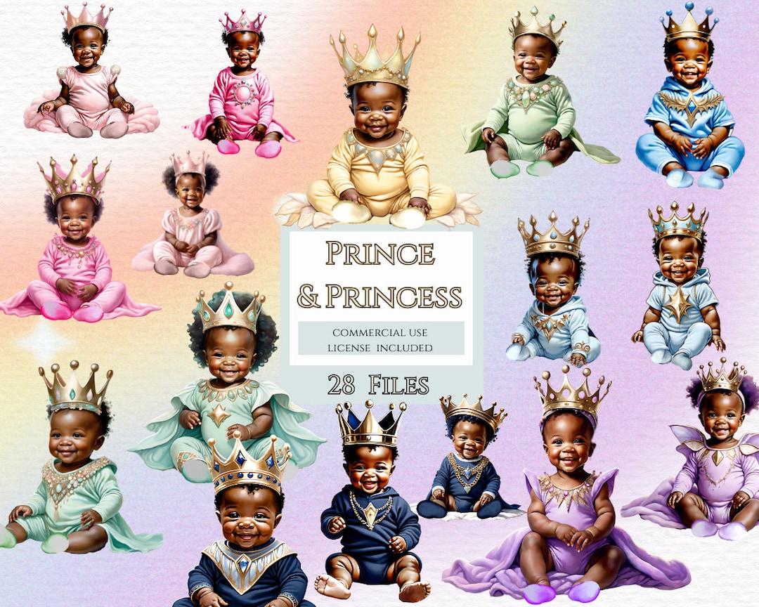 King Baby Clipart, Prince Baby Png, Princess Baby Graphic Bundle. Learn ...