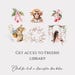 Watercolor Pink Cute Farm Clipart, Commercial Use, Watercolor Clipart ...