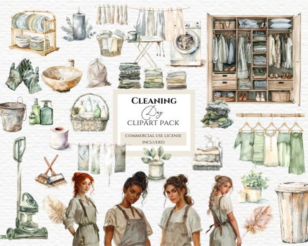 Cleaning Girl Clipart, Beautiful Girls Png, Cottagecore Clipart ...