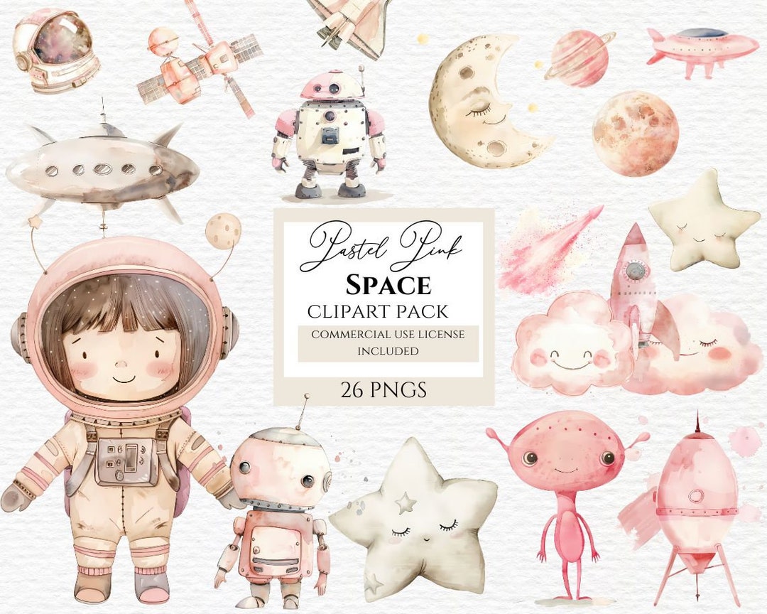 Pastel Watercolor Space. Png Space, Space Clipart, Space Girl Clipart ...