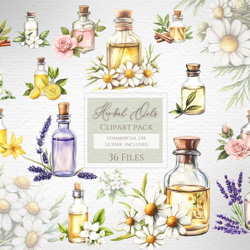 Essential Oil Clipart - Etsy