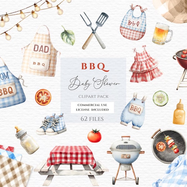 Clipart Bbq Watercolor - Etsy UK