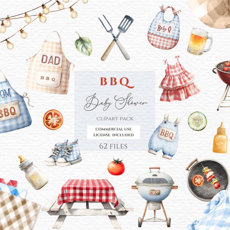 Clipart Bbq Watercolor - Etsy