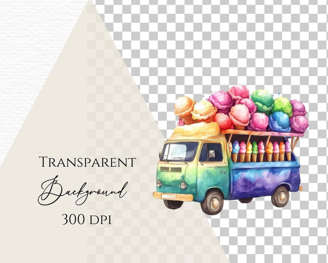 Snowcone Clipart, Watercolour Drawings, Snow Cone Clipart, Digital ...