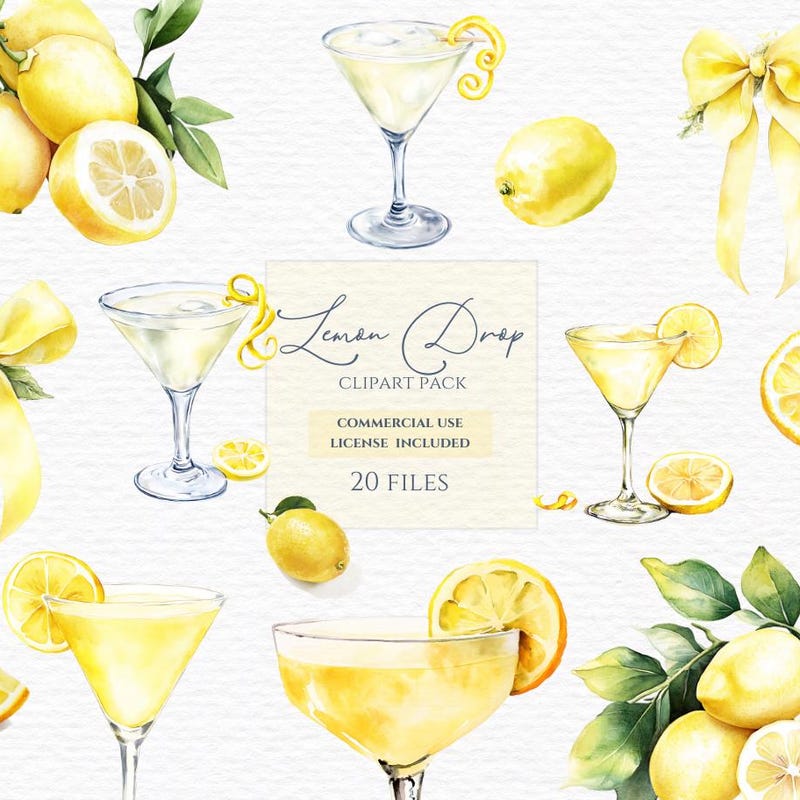 Lemon Drop Martini Signs - Etsy