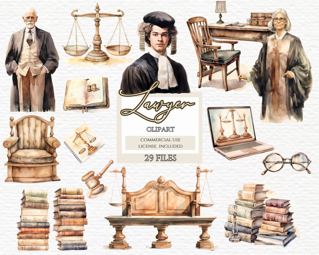 Lawyer Watercolor Clipart, Watercolor Clipart, Digital Art, Watercolor ...