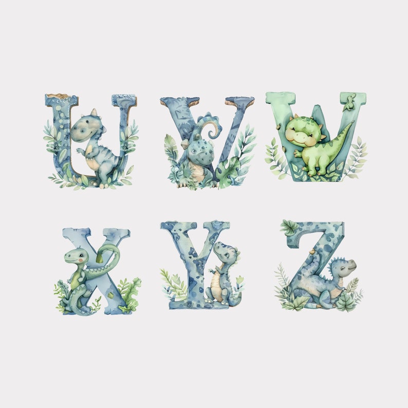 Cute Dino Alphabet Clipart Bundle Transparent PNG, Bundle Clipart ...