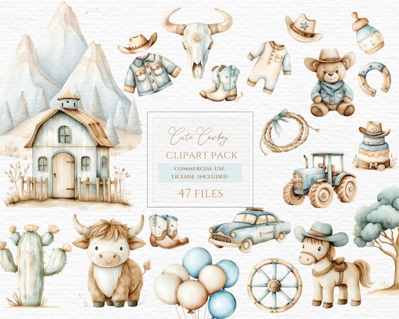 Baby Boy Cowboy Boots Clipart