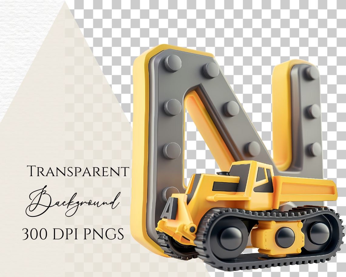 Construction Birthday Party Alphabet Clipart, Clip Art, Digital ...