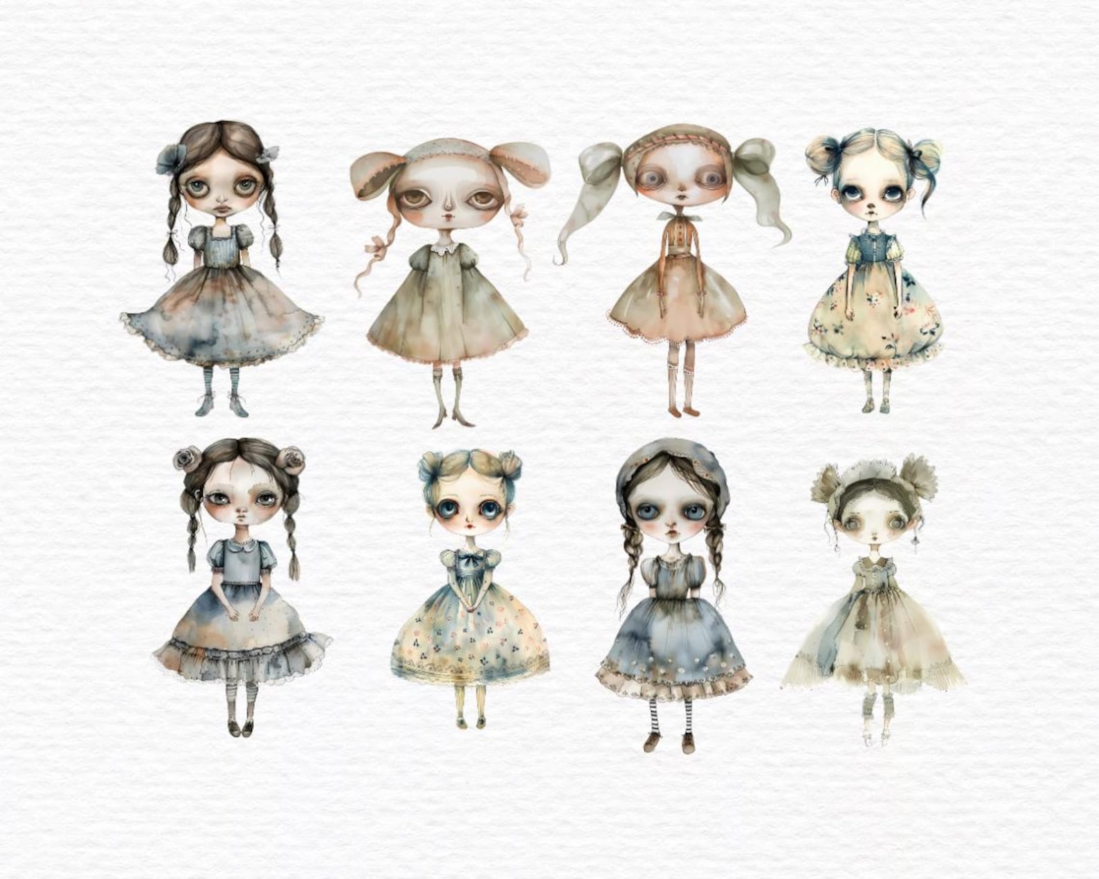 Peculiar Clipart, Peculiar Summer Png, Quirky Girl Png, Fussy Cut Png ...