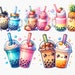 Bubble Tea Cute Boba Tea Clipart Boba Tea Milk Tea Png, Commercial Use ...