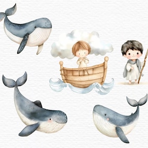 Jonah and the Whale Clipart, Old Testament, Children Ministry ...
