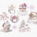 Pink Winter Wonderland Clipart,holiday Clipart,winter Clipart,cute ...
