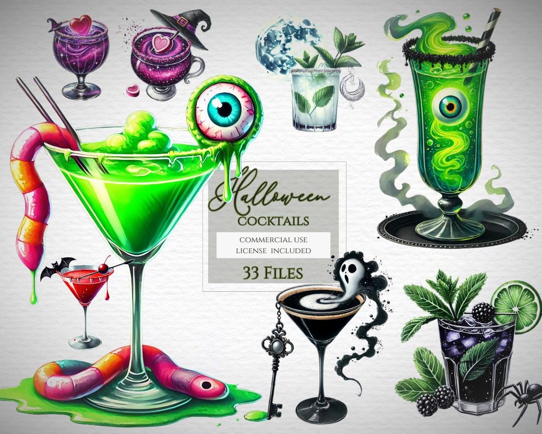 Halloween Cocktail Clipart,halloween Party Png,pumpkin Spice Png ...