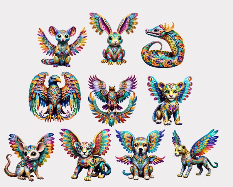 Clip art alebrijes, Clip Art Bundle, PNG clipart, diseño digital, png ...
