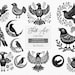Folk Art Crow Png, Scandinavian, Silhouettes, Nordic Folk Art, Crow ...