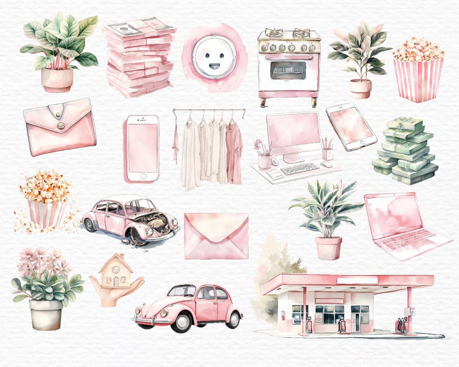 Watercolor Budget Clipart. Become a Boss With Budgeting and Finance ...