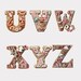 Watercolor Pink Gingerbread Cookies Alphabet Clipart, 26 High Quality ...