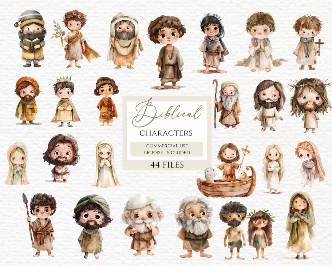 Biblical Characters Clipart, Bible Character, Christian Clipart, Sunday ...