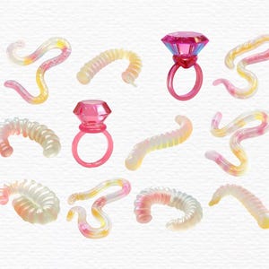 Gummy Worm Clipart and Ring Pop Clipart, Candy Clipart, Sweets Png ...