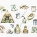 Fishing Tackle Watercolor Clipart, Fishing Clipart, Watercolor Fishing ...