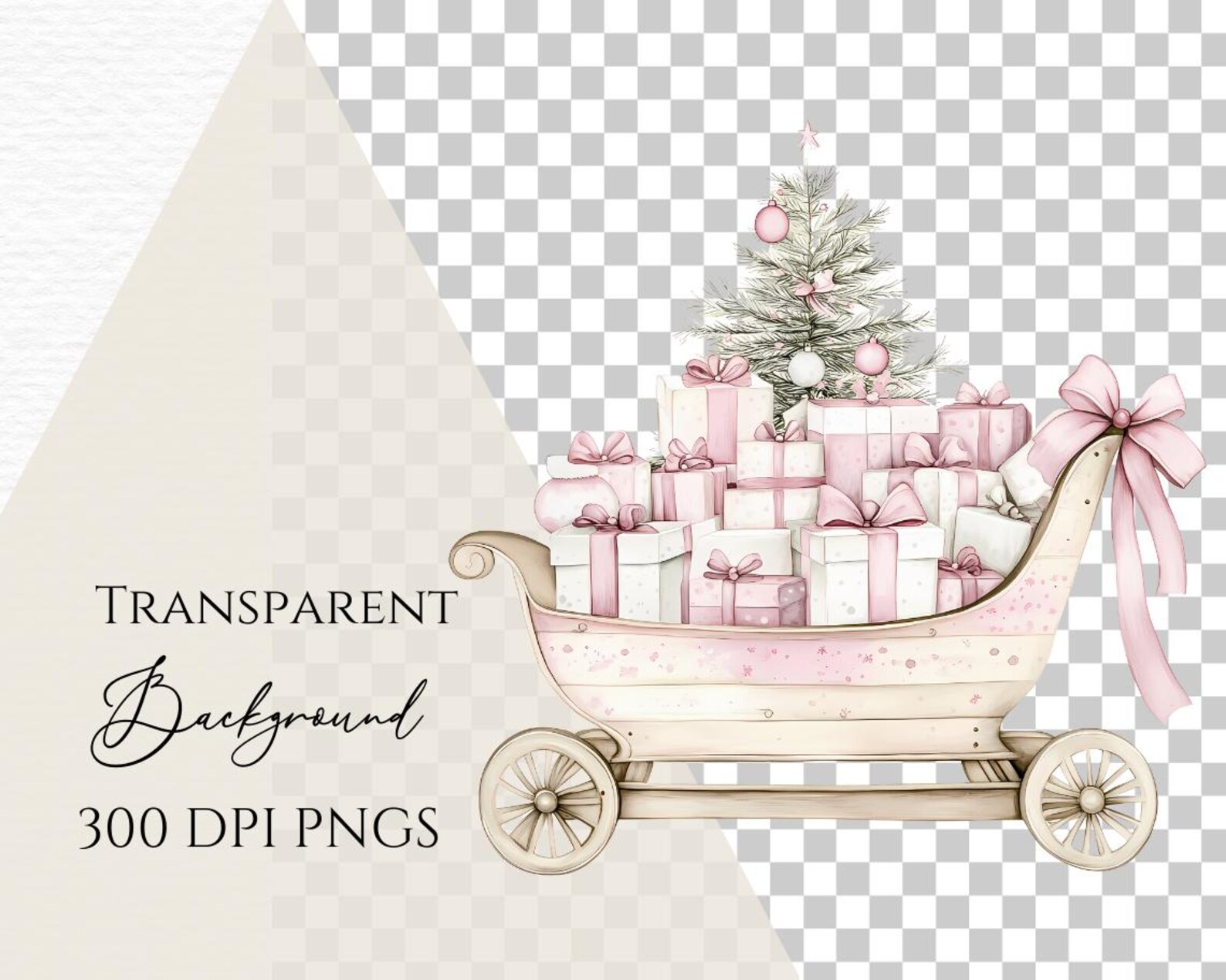 Pink Winter Wonderland Clipart,holiday Clipart,winter Clipart,cute ...