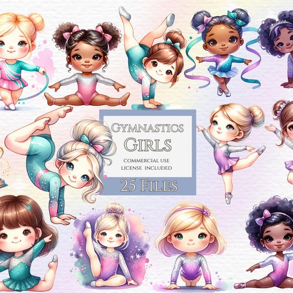 Gymnast Clip Art - Etsy