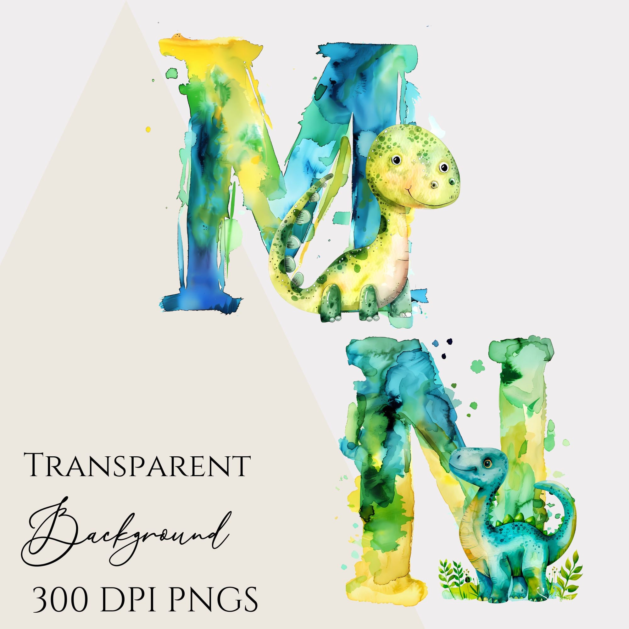 Dino Alphabet Clipart, Dinosaur Kids Alphabet, Sublimation Monogram ...